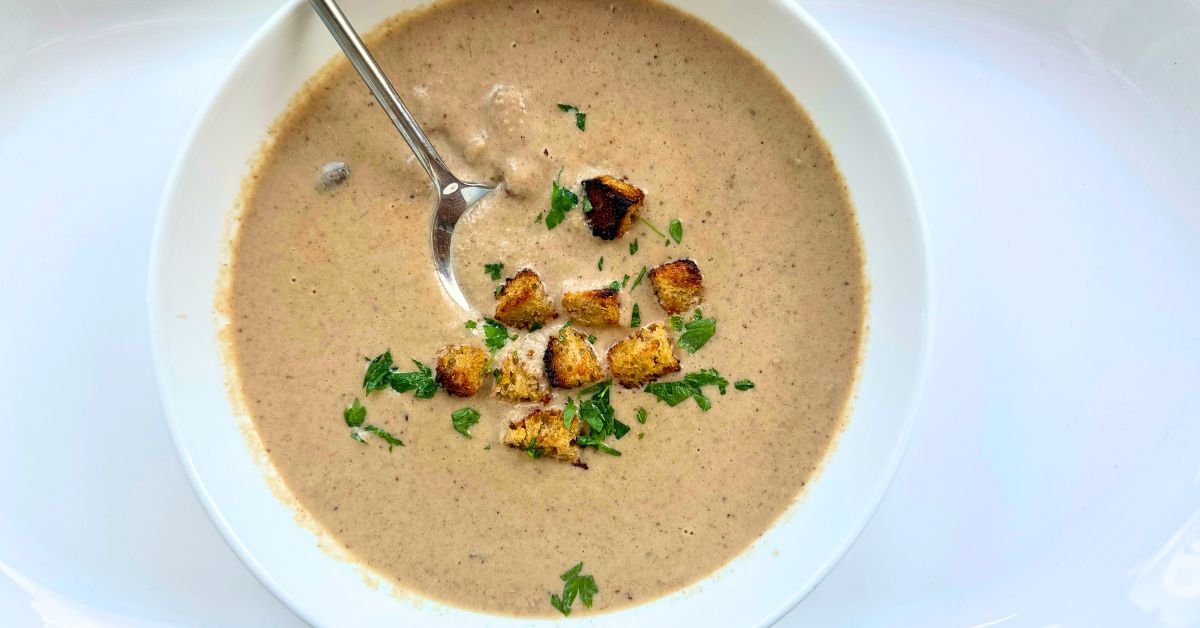 Fall Mushroom Soup with Black Truffle, Garlic, Butter EVOO - Olive & Basket