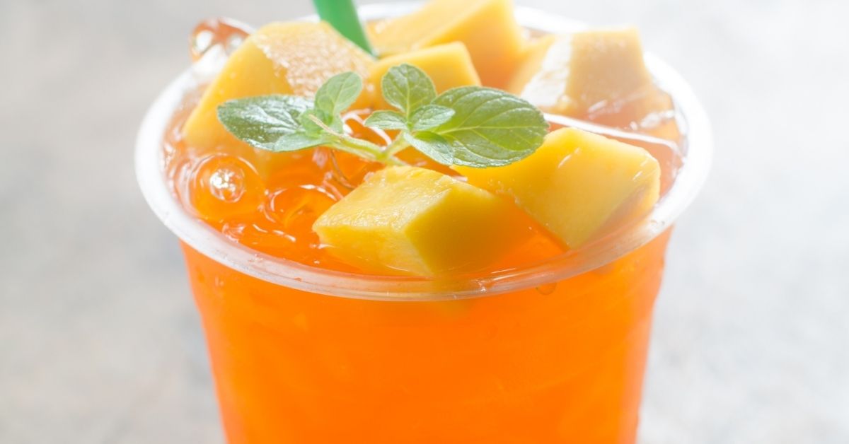 Mango Iced Tea (or Cocktail) - Olive & Basket