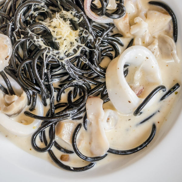 Spaghetti al Nero di Seppia (Squid Ink)- Olive & Basket